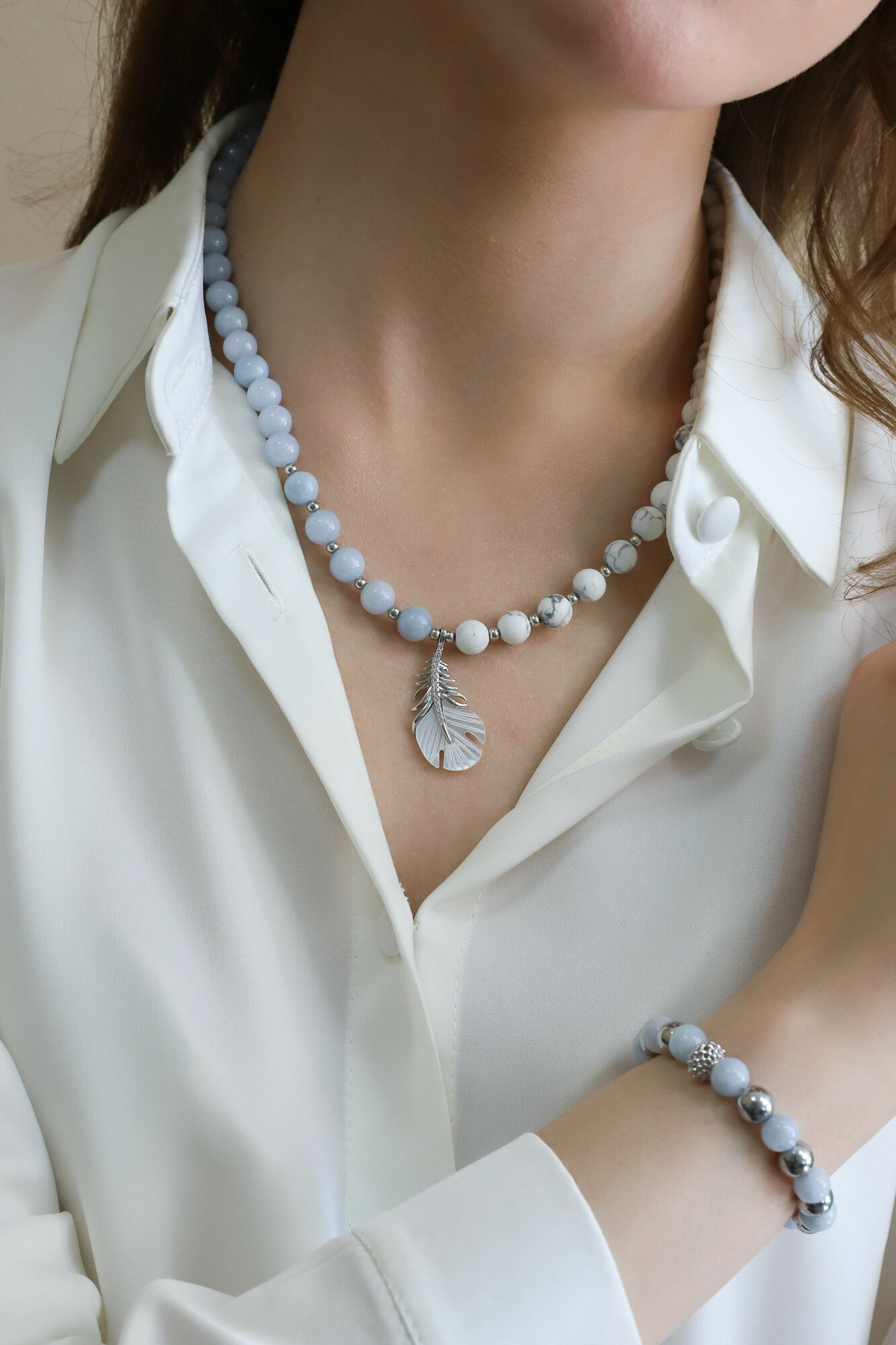 Колье, фианит