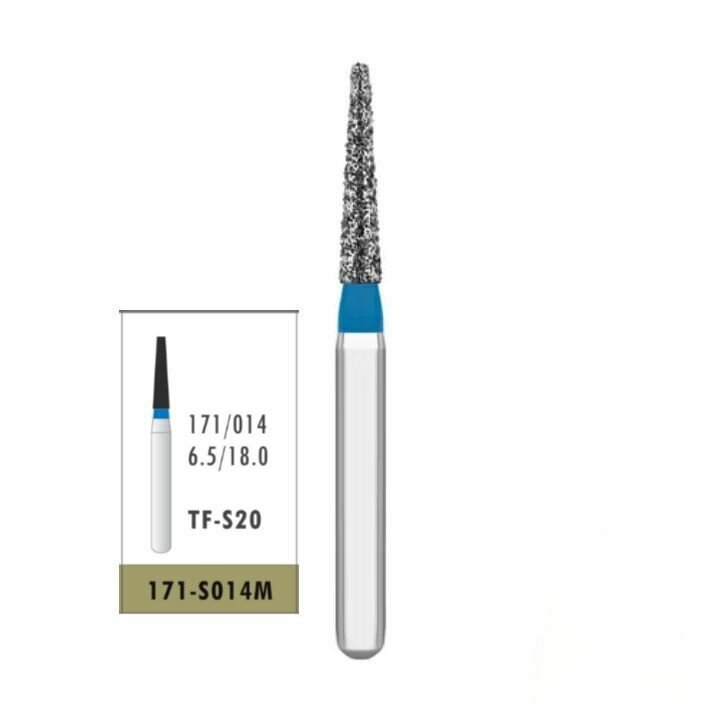 Боры мани TF-S20 ISO 171/014 TF - Конусообразный, плоский кончик. S - Короткий хвостовик. (5ШТ)Алмазные боры применяется в стоматологии для препарирования. Incidental