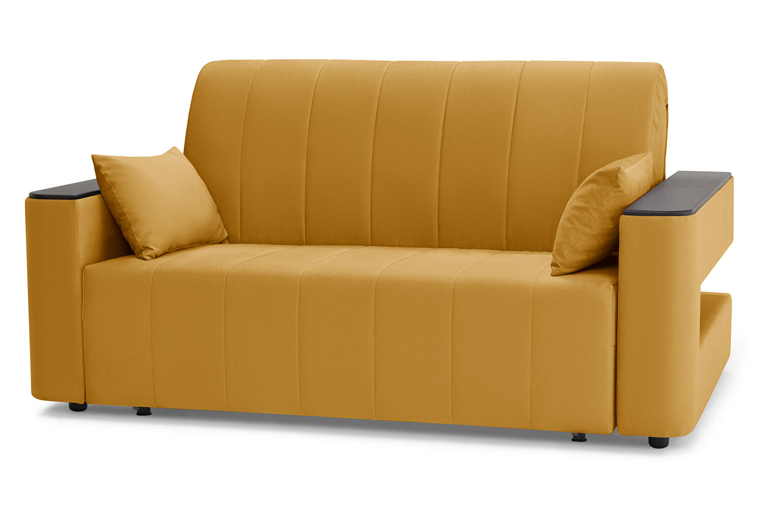 Диван кровать раскладной DREAMART Канзас, 176х92х106 см, велюр, цвет желтый