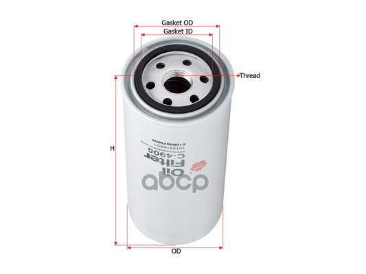 Фильтр масляный DONGFENG C4905 Sakura арт. C4905