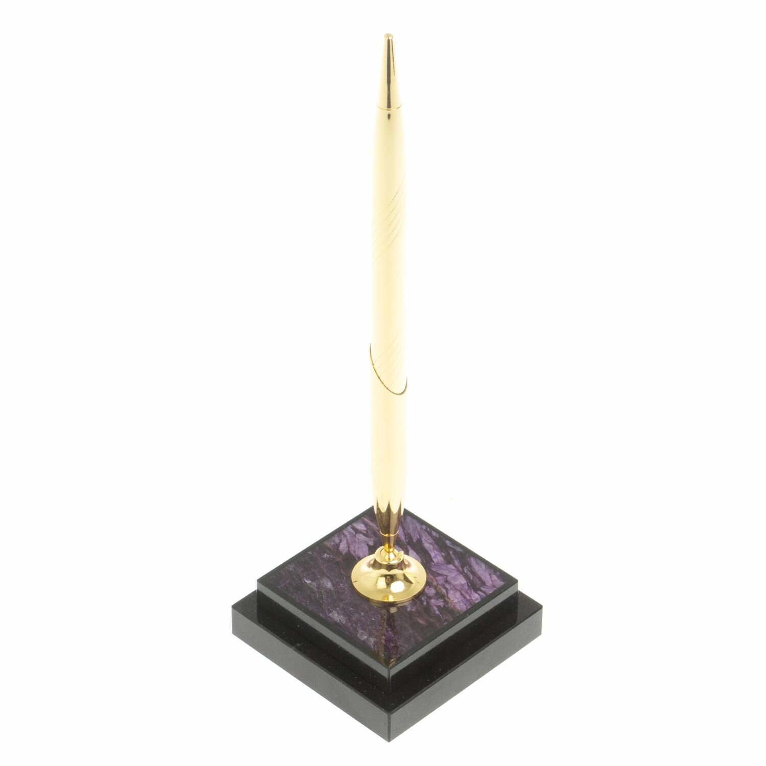 Подставка под ручку из чароита 6,5х6,5х21,5 см 127544