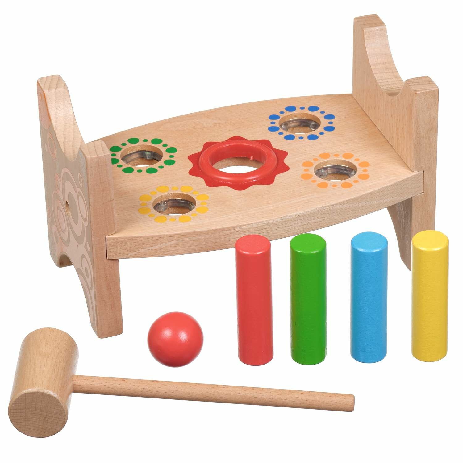 Игрушка стучалка "Шарик и гвоздики"