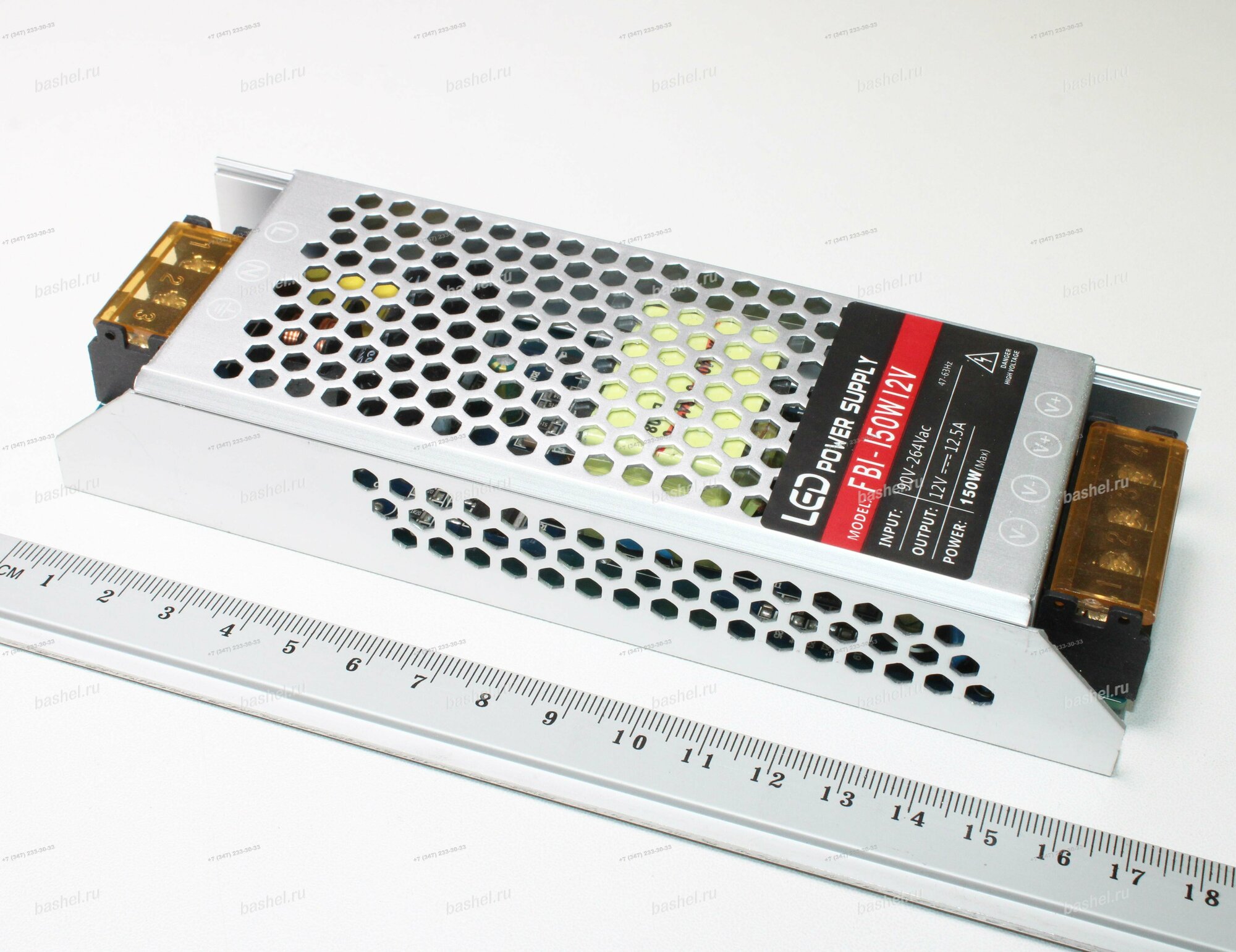 12V, 150W, 12.5A, 90-264VAC FBI-150W12V, Модуль питания сетевой (блок питания с винтами), 169x59x29мм