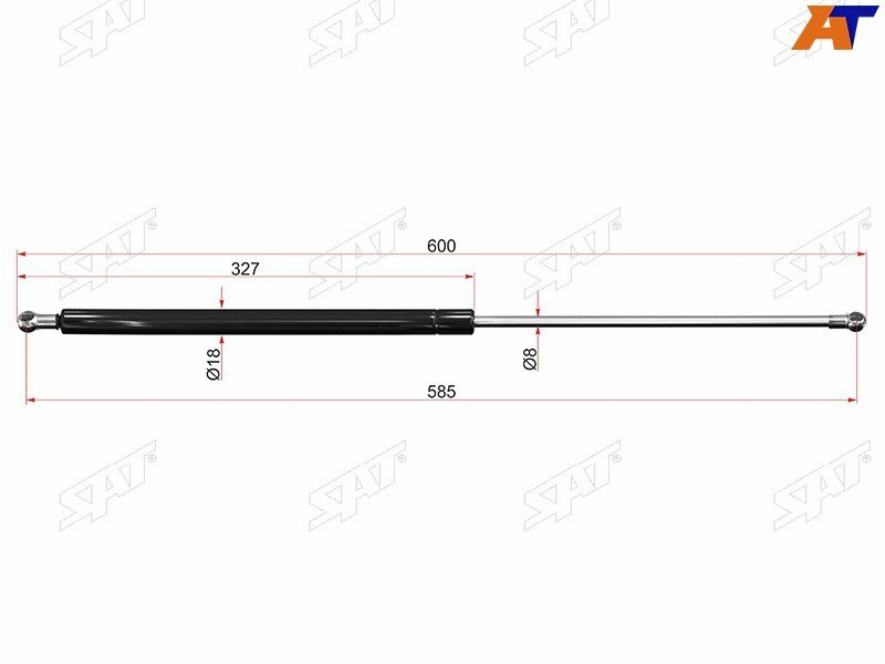 Амортизатор крышки багажника SAT ST96624626 для Chevrolet Captiva/Opel Antara/Daewoo Winstorm