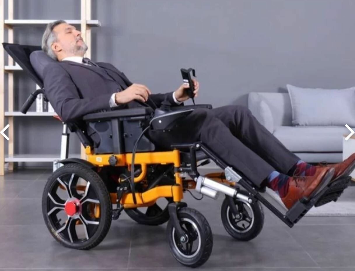 Кресло коляска инвалидная электрическая GFD035 с автоматическим наклоном спинки и ног