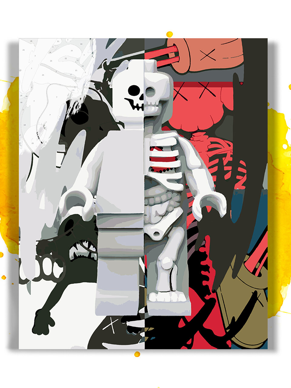 Картина по номерам на холсте Лего анатомия, 30 х 40 см