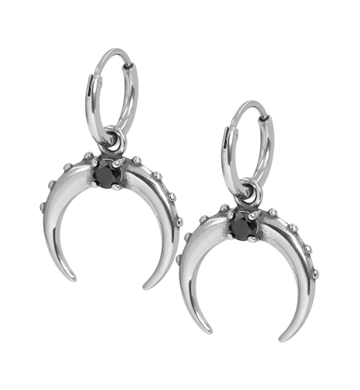 Серьги конго, с подвесками, кристалл