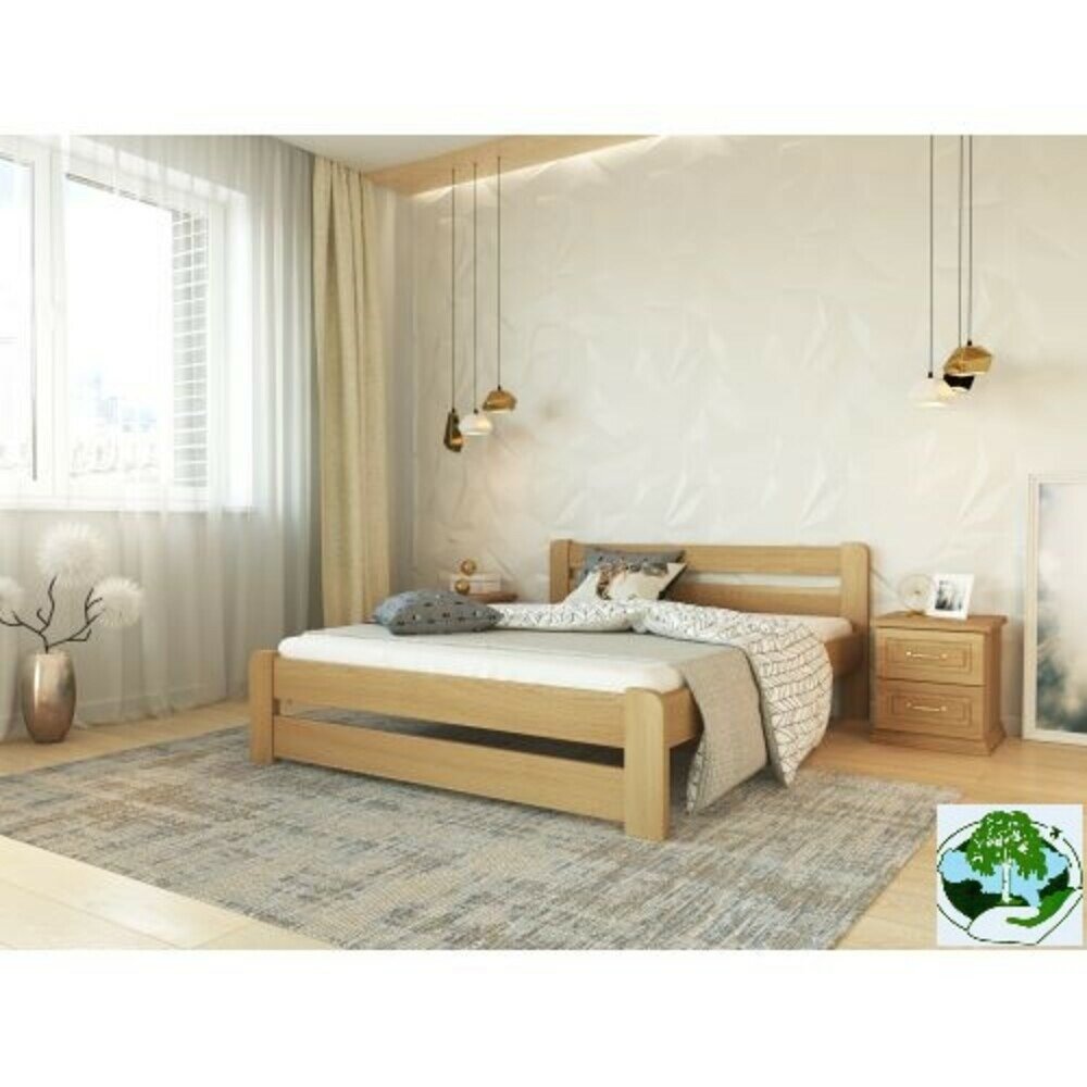 Односпальная кровать "Кардинал" из массива дуба 100x200