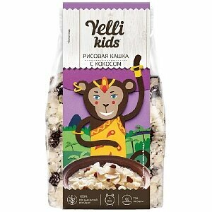 Кашка YELLI Kids рисовая с кокосом 100г*9