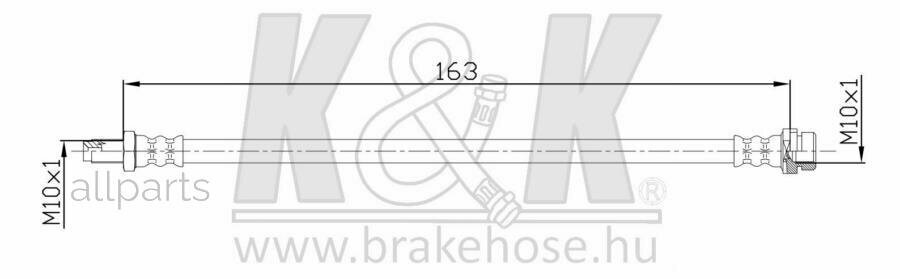 K&K FT2316 Шланг тормозной FORD Focus Wagon (DNW) 1.8 TDCi ST170 09.02-