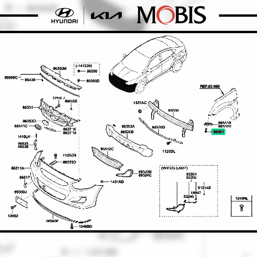 Винт 10шт. Hyundai Solaris, Creta, Kona, Palisade, Sonata, Tucson Veloster / арт. 865793K000 / бренд MOBIS
