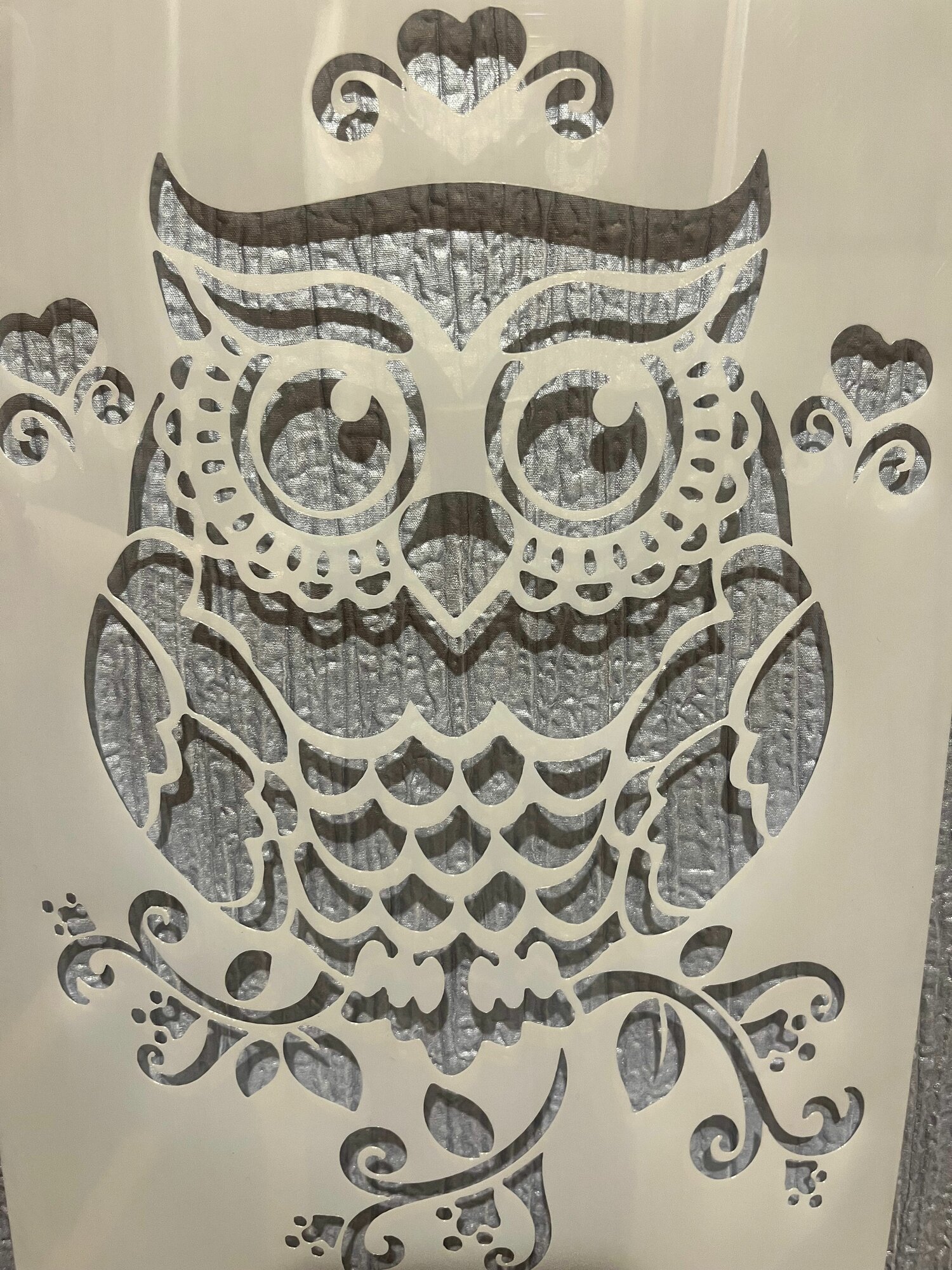 Трафарет для рисования сова для детского творчества