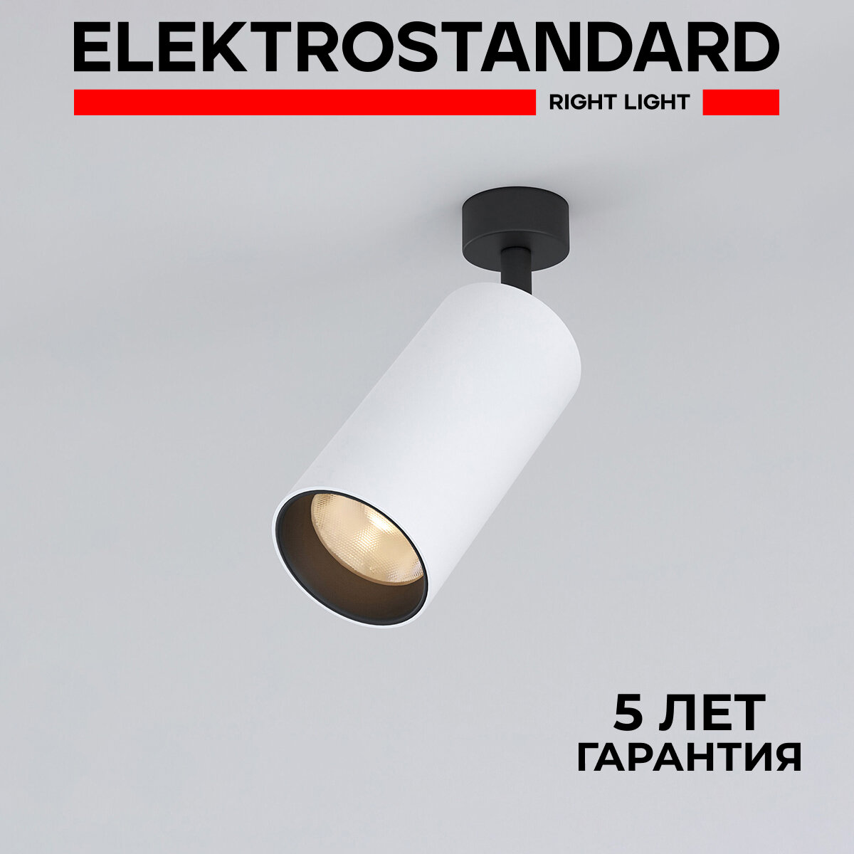 Спот / Накладной светодиодный светильник с поворотным плафоном Elektrostandard Diffe 85266/01 15W 4200K белый / черный