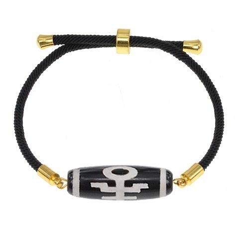 Буддийский браслет с Тибетской бусиной Дзи Аристократ, натуральный камень Агат, мужской и женский амулет от сглаза и порчи, талисман на удачу