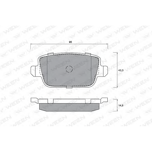 WEEN 151-1212 (1439867 / 1459408 / 1477803) тормозные колодки дисковые задние Ford (Форд) Mondeo (Мондео) IV s-max