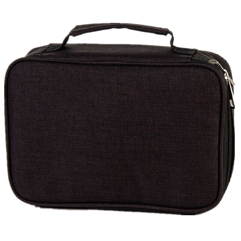 2026 Новейший кросс-бордерный пенал с 72 отверстиями для цветных карандашей и акварельных ручек, многофункциональный пенал с отстегивающимся ремнем, портативная канцелярия