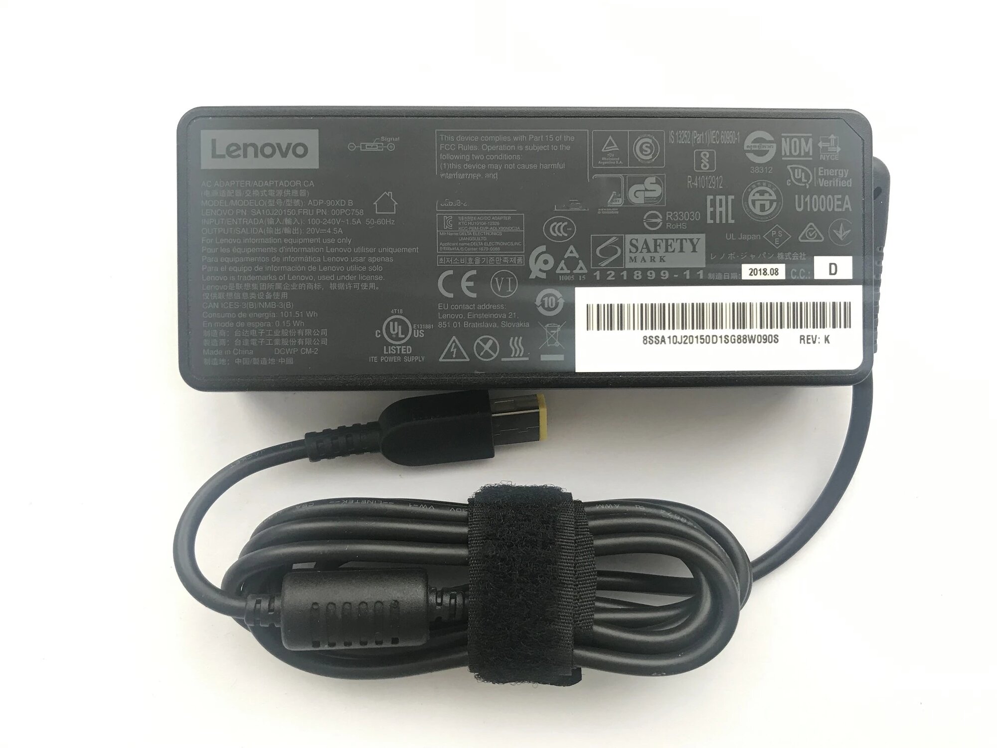 Блок питания Lenovo 20V 4.5A 90W USB новый оригинальный