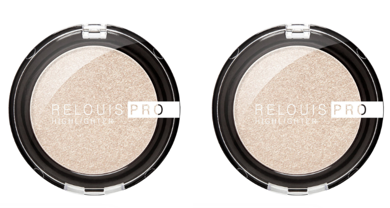 Хайлайтер компактный для лица Relouis Pro Highlighter, тон 02 Champagne, 2 шт
