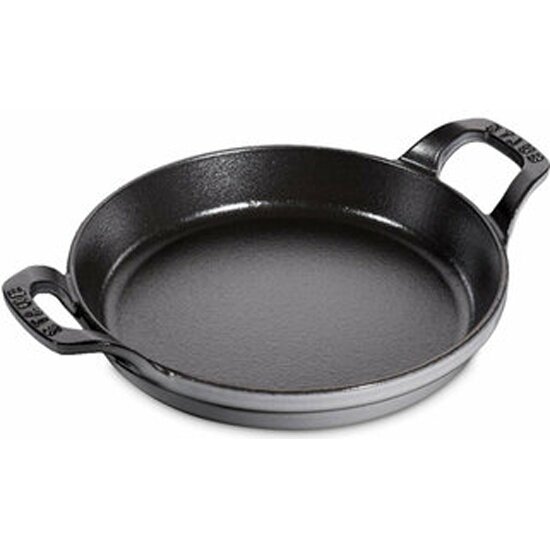 Сковорода Staub круглая 16 см с 2-мя ручками серый графит (1301618)
