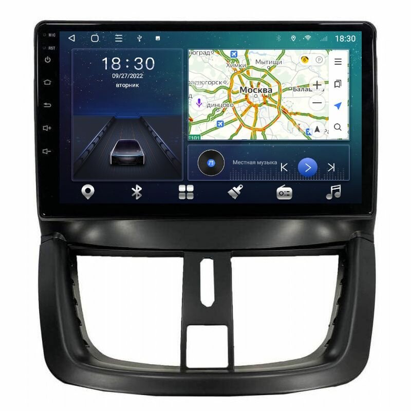 Магнитола CRS-300 Пежо 207 Peugeot 207 2006-2015 - Android 13 - Процессор 8 ядер - Carplay - DSP 36 полос - 4G(Sim)