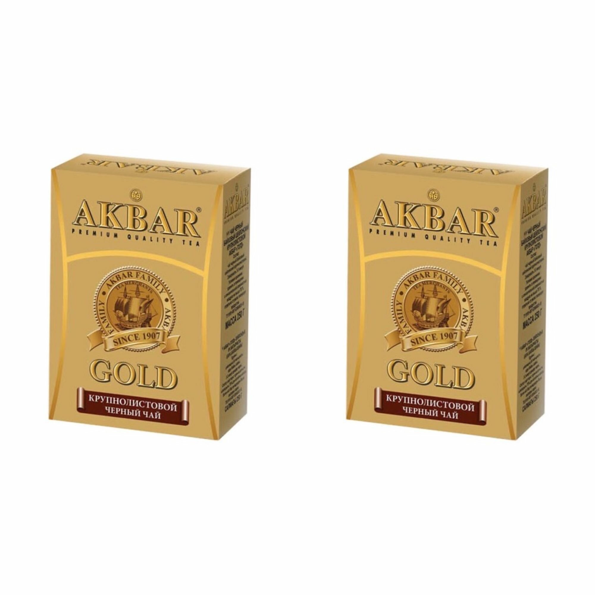 Чай Казахстана Чай черный крупнолистовой Gold, 250 г, 2 шт