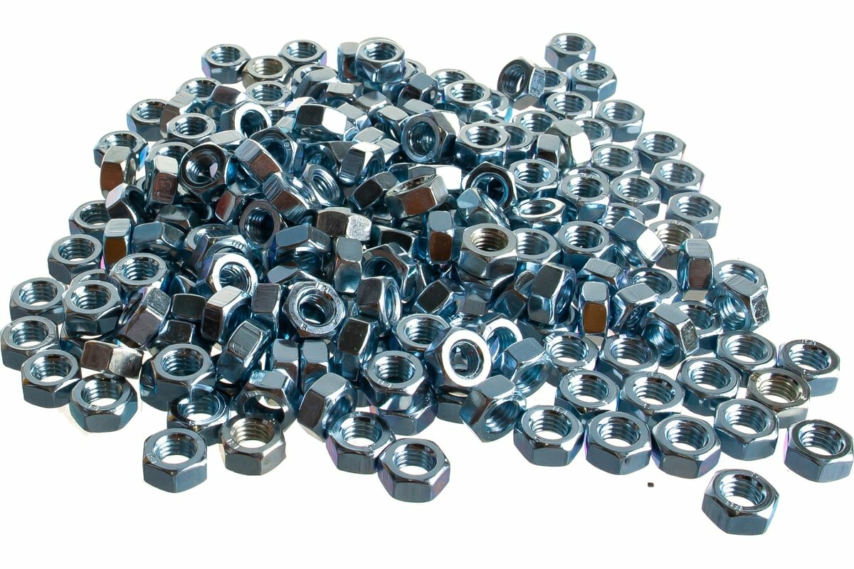 КрепСтройГрупп гайка DIN 934 М8 оцинкованная с резьбой метрическая, вес 1 кг долговечная