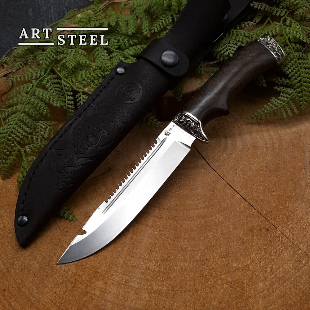 Туристический нож Щука CH078-2, сталь VG-10, рукоять ореховый кап