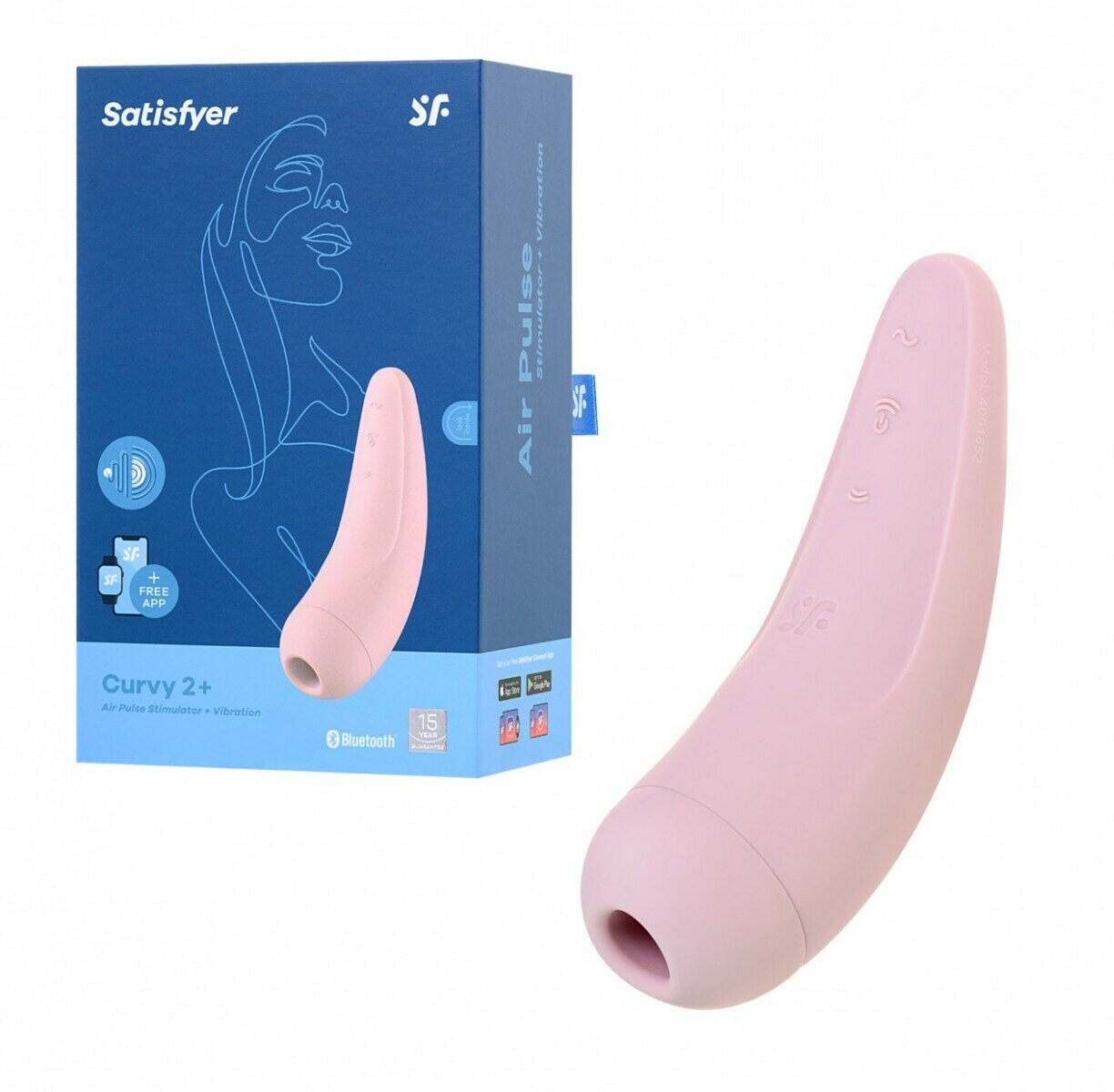 Вакуумный стимулятор Satisfyer Curvy 2+ / Секс-игрушки 18+ / Интимные товары для взрослых 18 плюс / Интим игрушки для секса 18 + / Эротические игрушки для взрослых