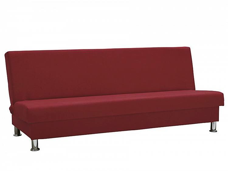 Прямой диван Кинг Бордовый, книжка, 190х81х82 см, с ящиком для белья