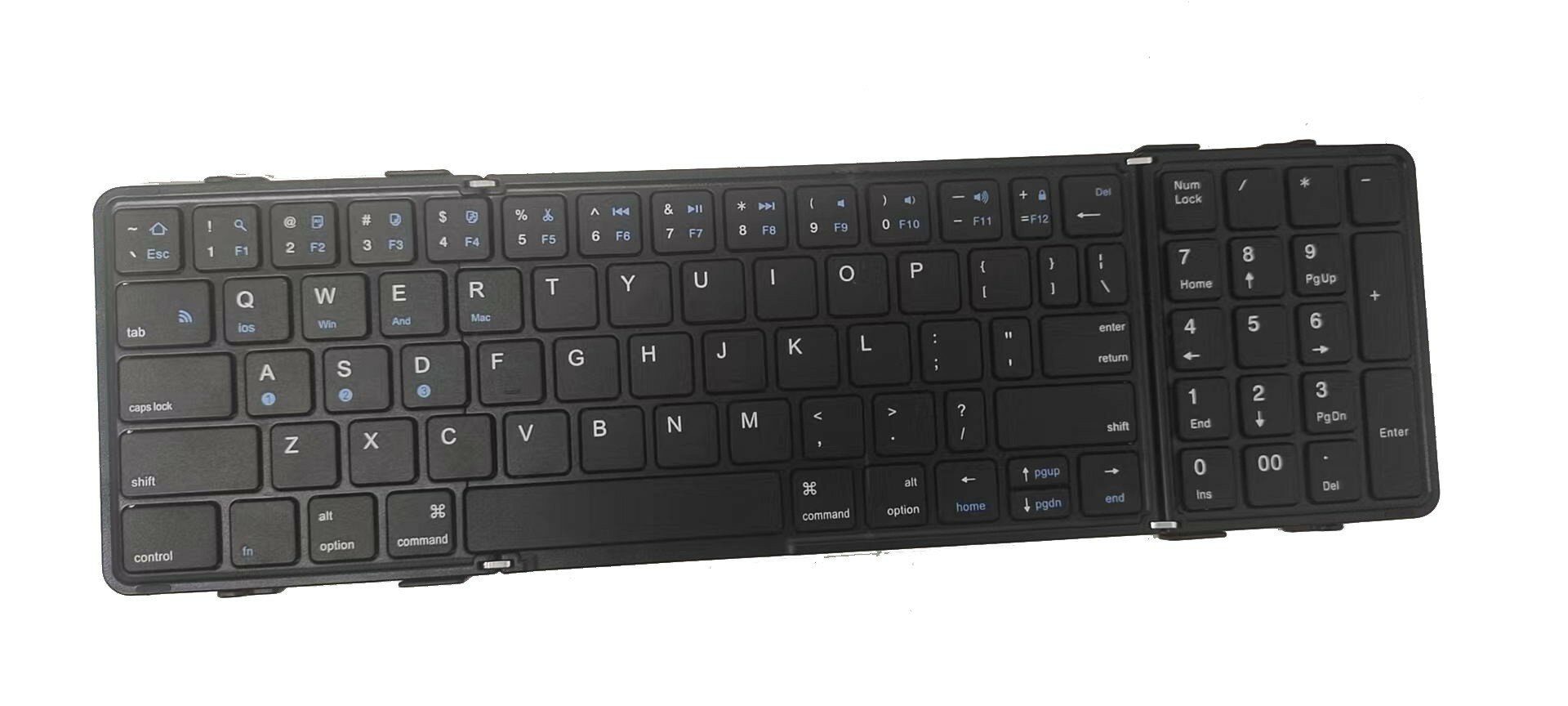 Клавиатура, перезаряжаемая, трехскладная, Bluetooth, TYPE-C