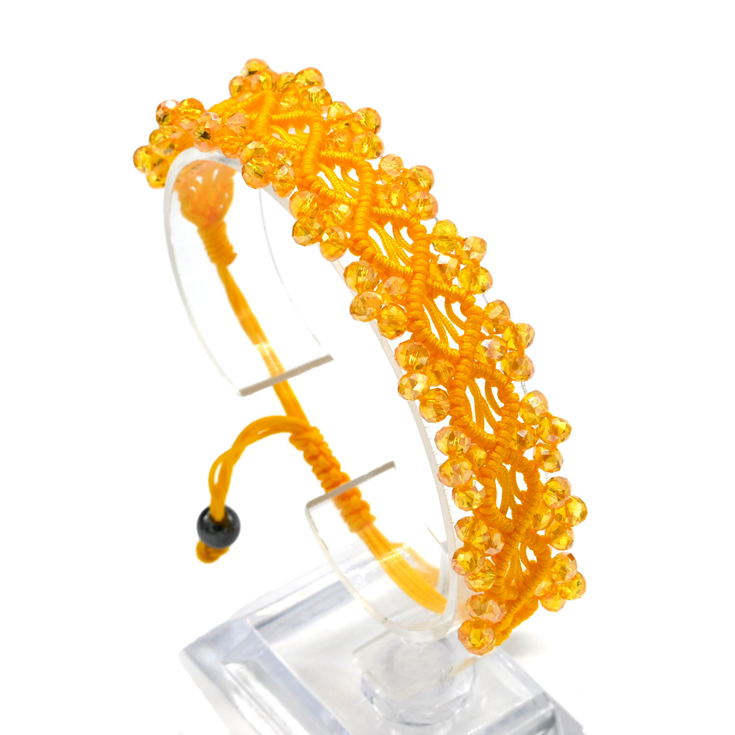 Плетеный браслет, циркон