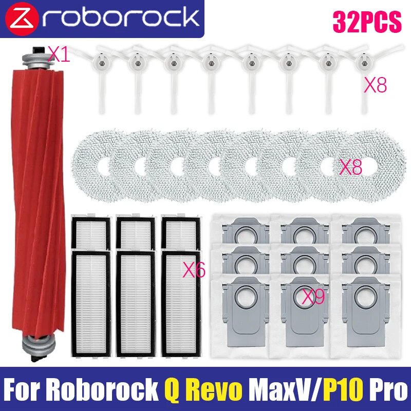 Запчасти Roborock Q Revo MaxV/P10 Pro, 32PCS