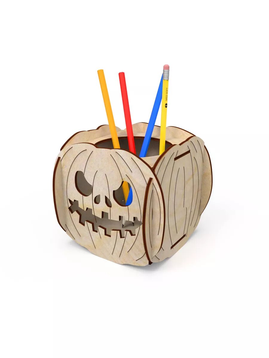 Карандашница тыква на Хэллоуин