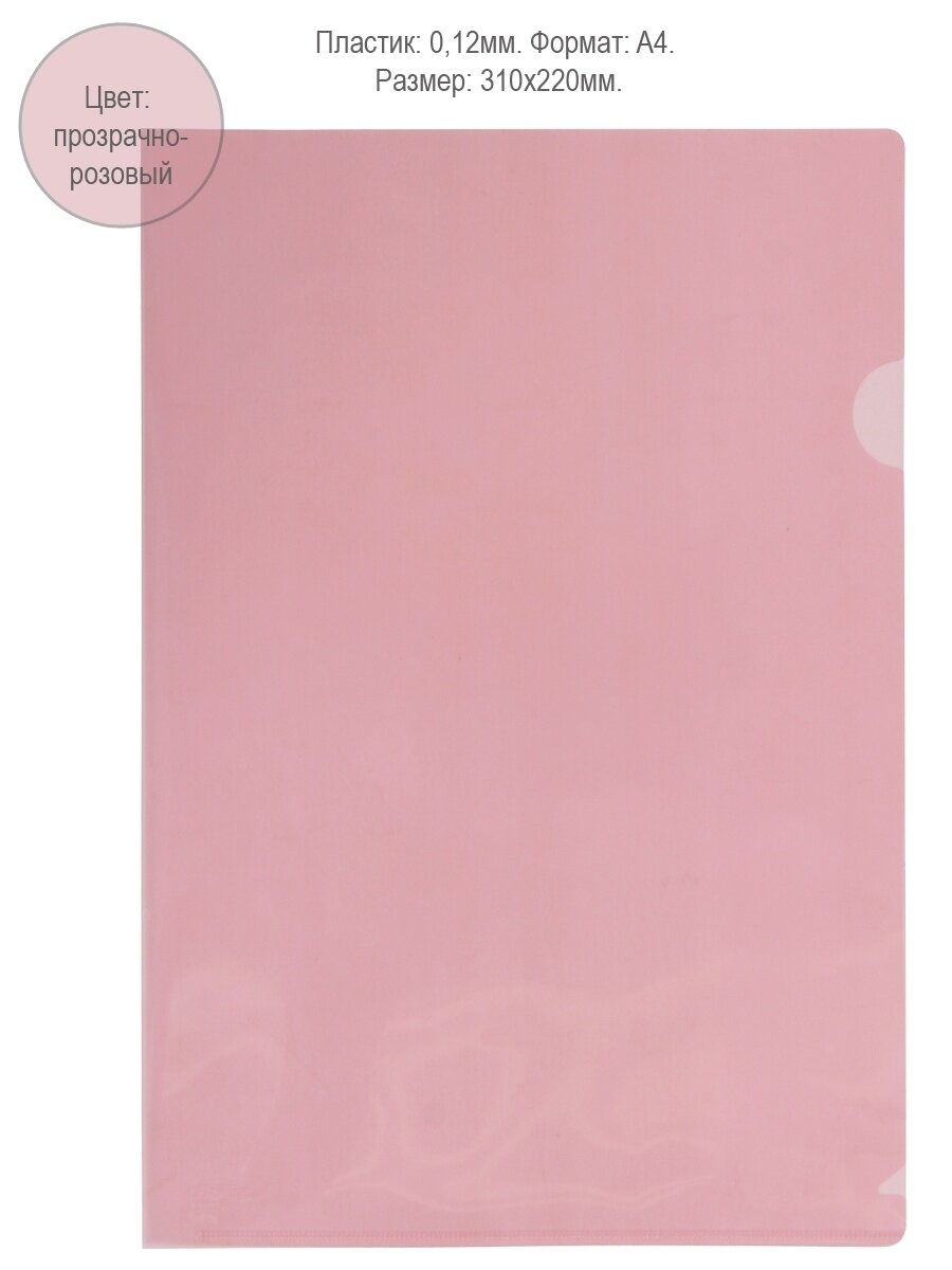 Папка уголок А4 набор 10 шт