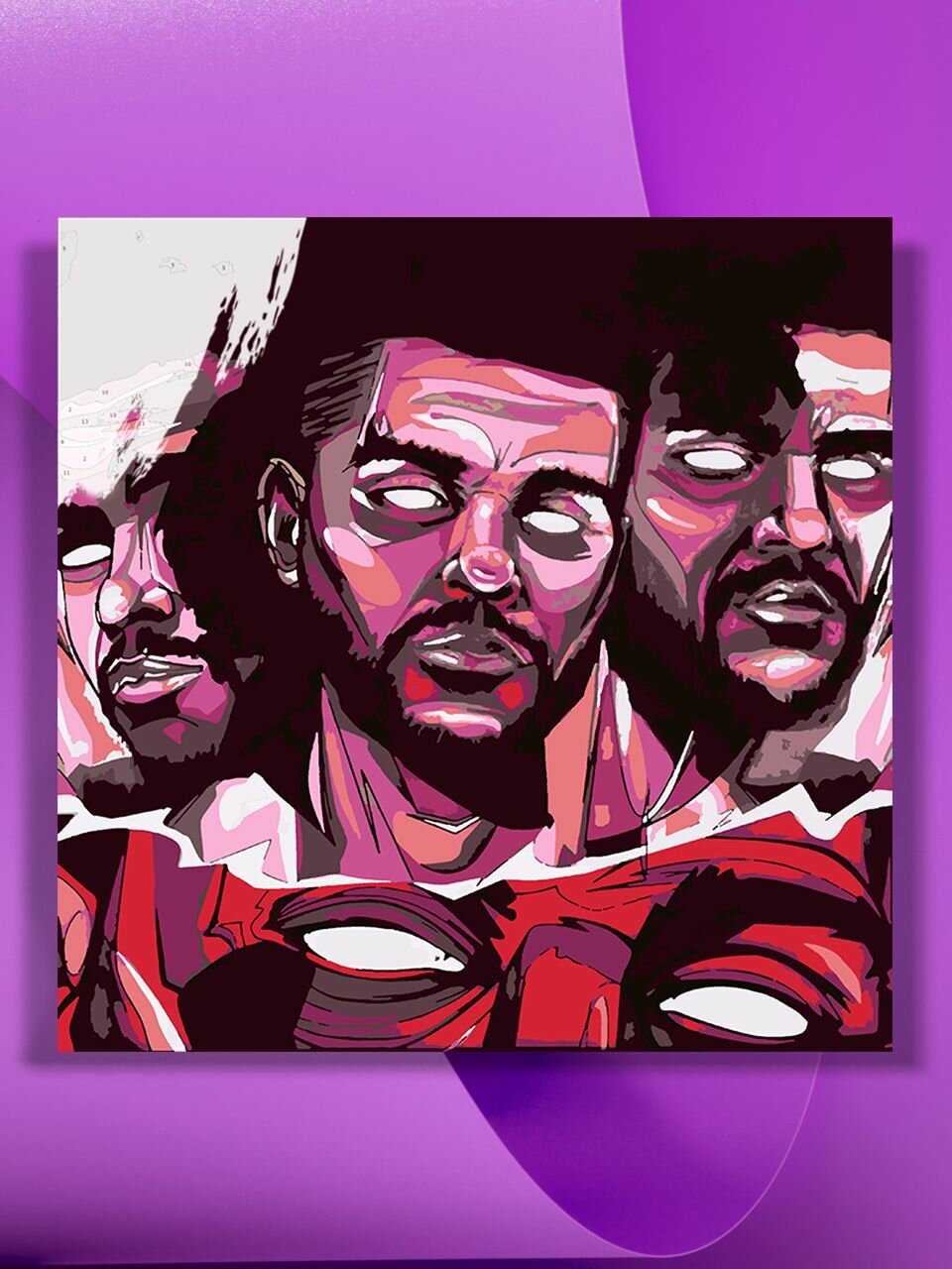 Картина по номерам на холсте The Weeknd Art 2, 40 х 40 см
