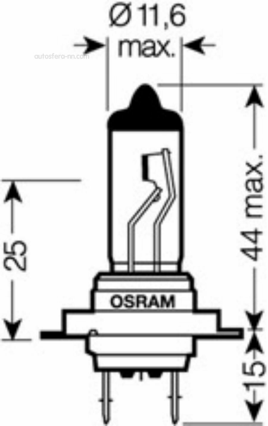 OSRAM 64210NBU Лампа H7 12V 55W OSRAM NIGHT BREAKER UNLIMITED 110 яркости