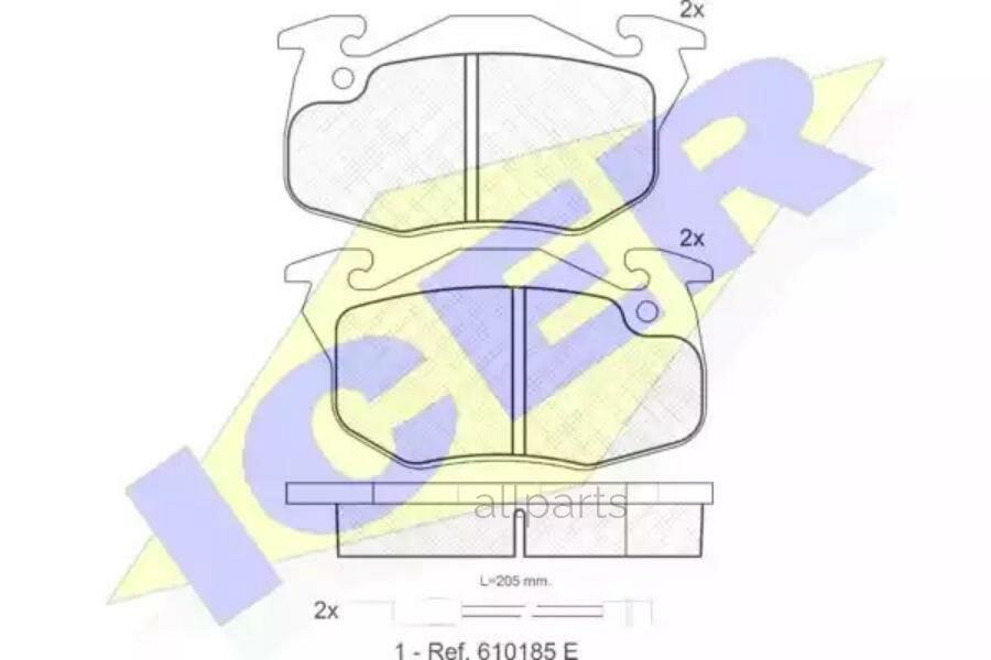 ICER 180633 Колодки торм.