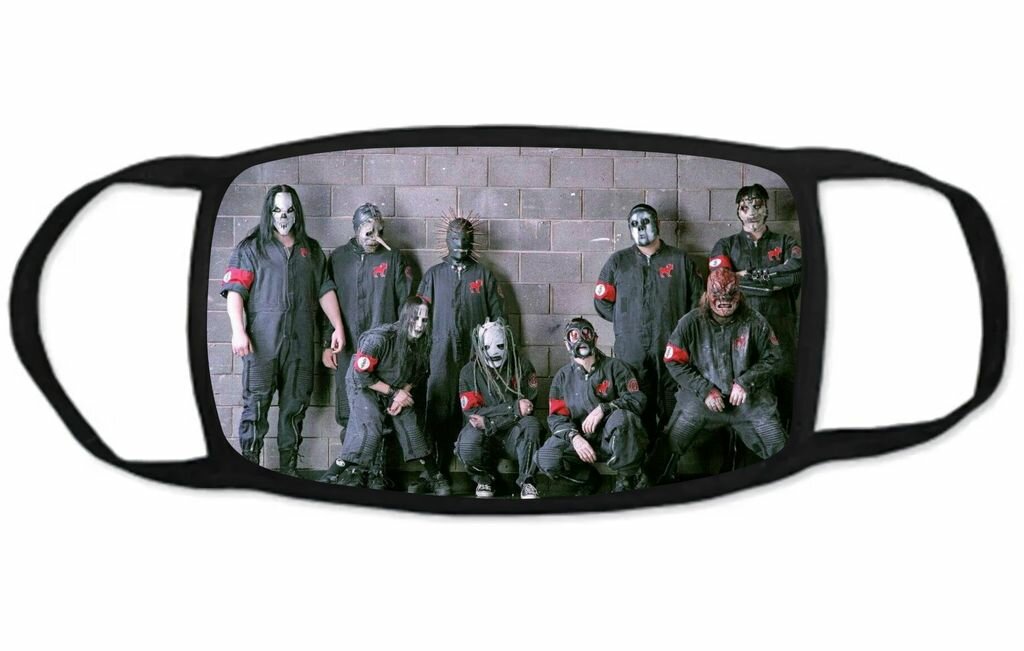 Маска защитная тканевая на лицо Slipknot, Слипнот №8, Взрослая - 20 на 12,5 см