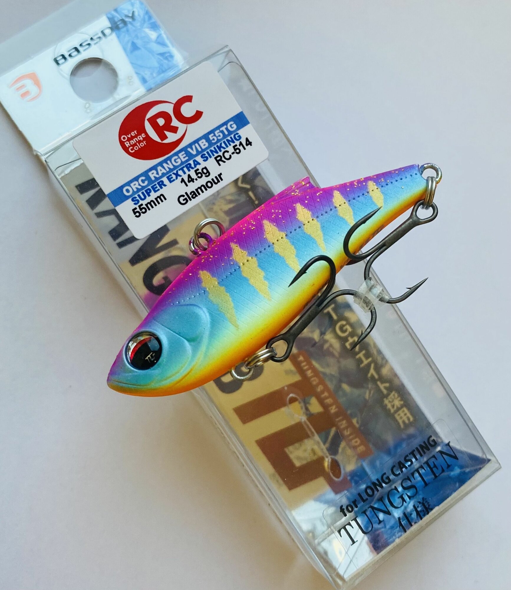 Новинка зимнего сезона 23-24! Раттлин Bassday Range Vib 55TG 14.5 g цвет RC-514 Glamour #судак