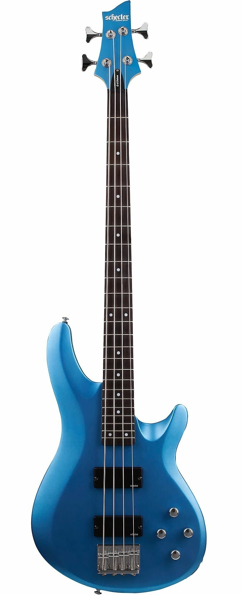 Schecter C-4 DELUXE SMLB Бас гитара 4 струны цвет Satin Metallic Light Blue