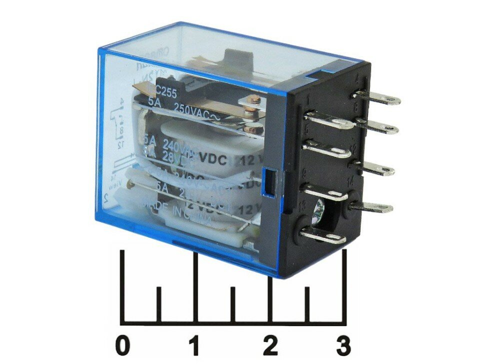 Реле =12V 5A/250V MY2N-J OMR