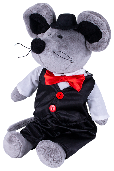 Мягкие игрушки SOFTOY S890/20 Мягкая игрушка Мышь в костюме, 36см