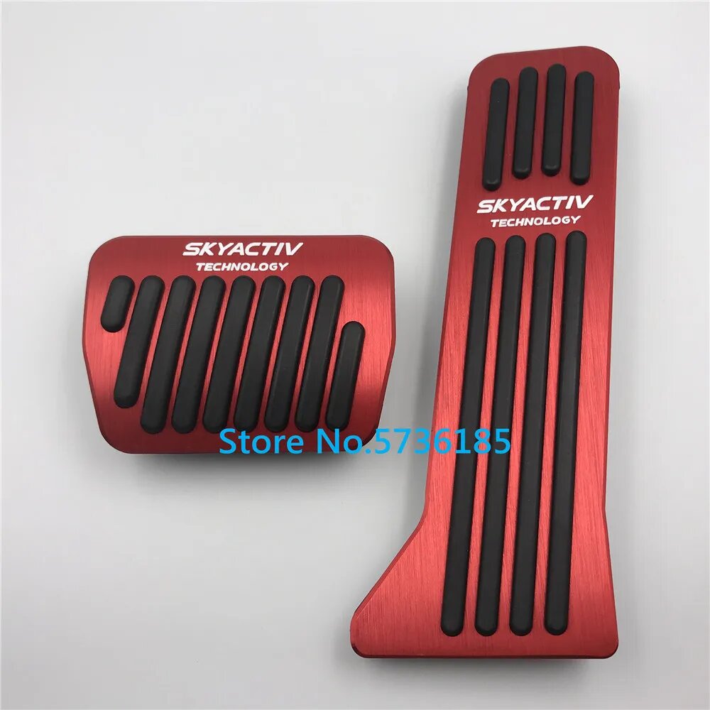 Автомобильный аксессуар, модифицированная педаль для Mazda 2 3 Atenza Axela BL BM 6 GH GJ CX-5 CX5 CX3 CX7 CX9, ремонт акселератора, подставка для ног, накладка AT 2pcs RED