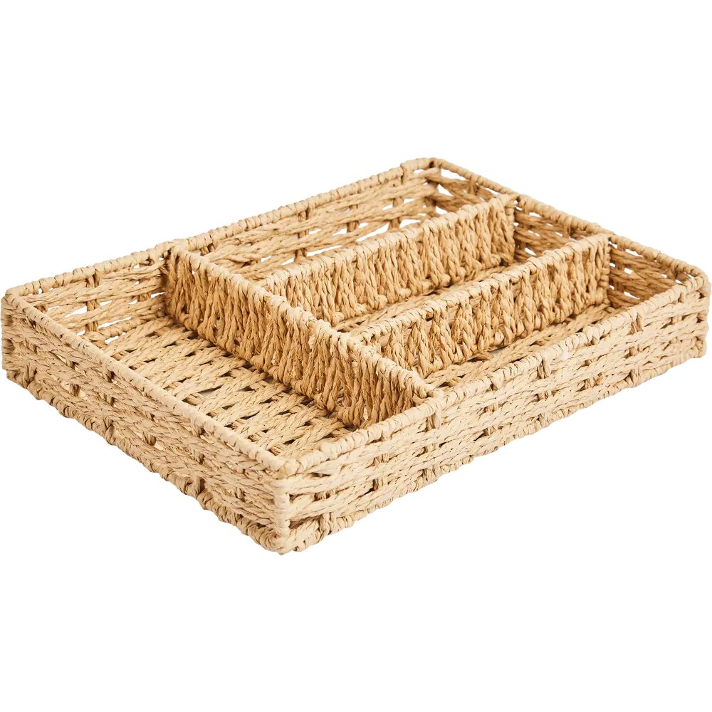 Органайзер для хранения 31x5x21 см бумага цвет бежевый