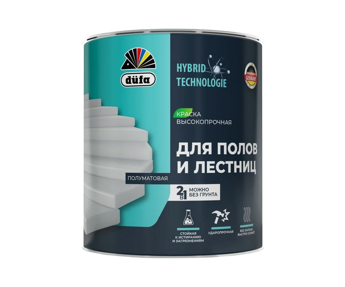 Эмаль Dufa акриловая, для полов и лестниц, база 3, 1,75 л