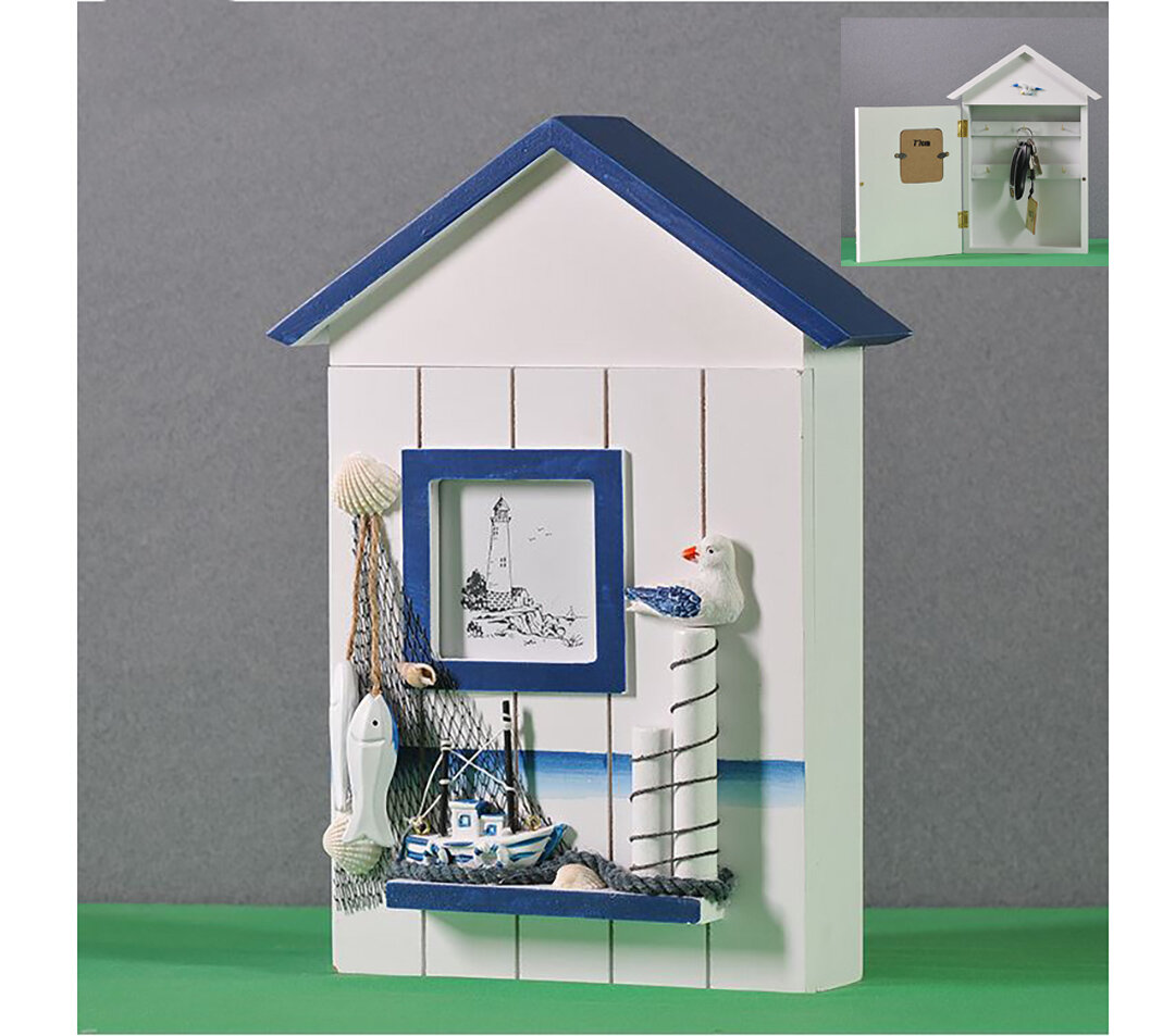 Ключница - фоторамка настенная Морская романтика 30х22х6см