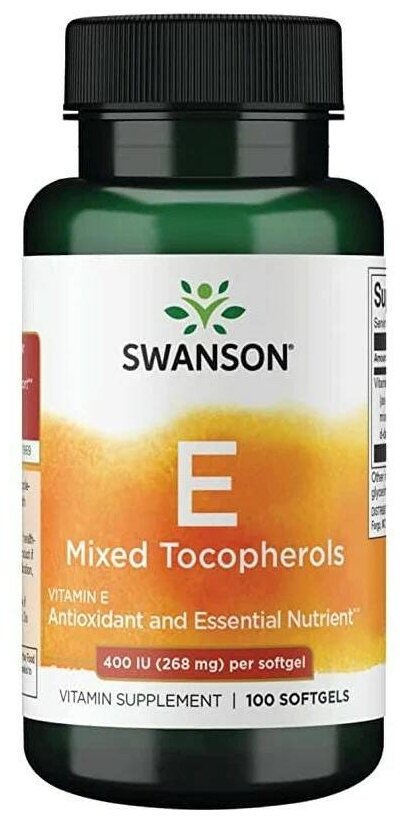 Витамин E Swanson Vitamin E Natural 400IU 100 гел. капс
