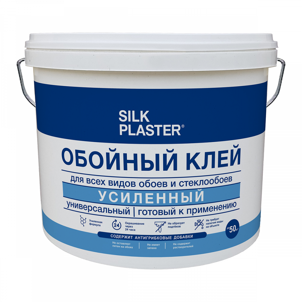 Клей Обойный Silk Plaster 10л Усиленный Готовый / Силк Пластер.
