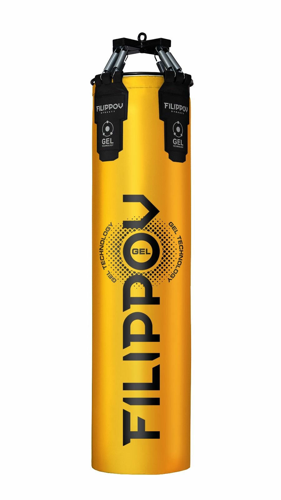 Боксерский мешок PREMIUM GEL FILIPPOV 150см/40см/100кг, желтый
