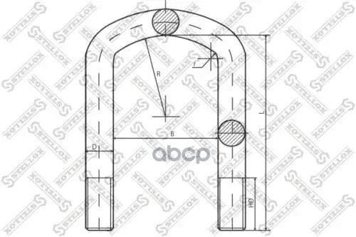Стремянка ! с гайкой 101/185xM24x3x436-U BPW Stellox арт. 8464601SX